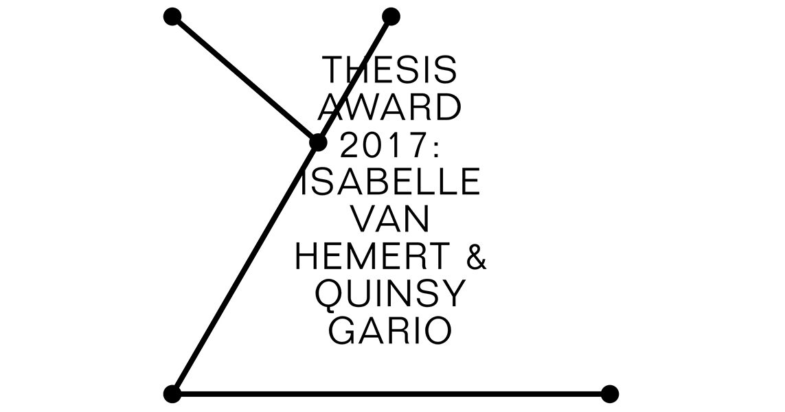Thesis Award 2017: Isabelle van Hemert & Quinsy Gario | KABK